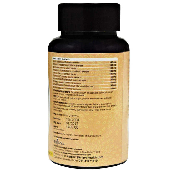 Preserva Wellness Tressgrow Tablets (60 Tabs) Natural Hair Care